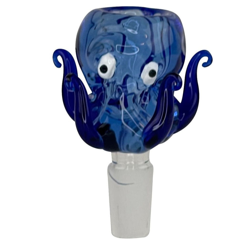 Handmade Blue Octopus Glass Bong Bowl - 14mm Deep – Smokerolla®
